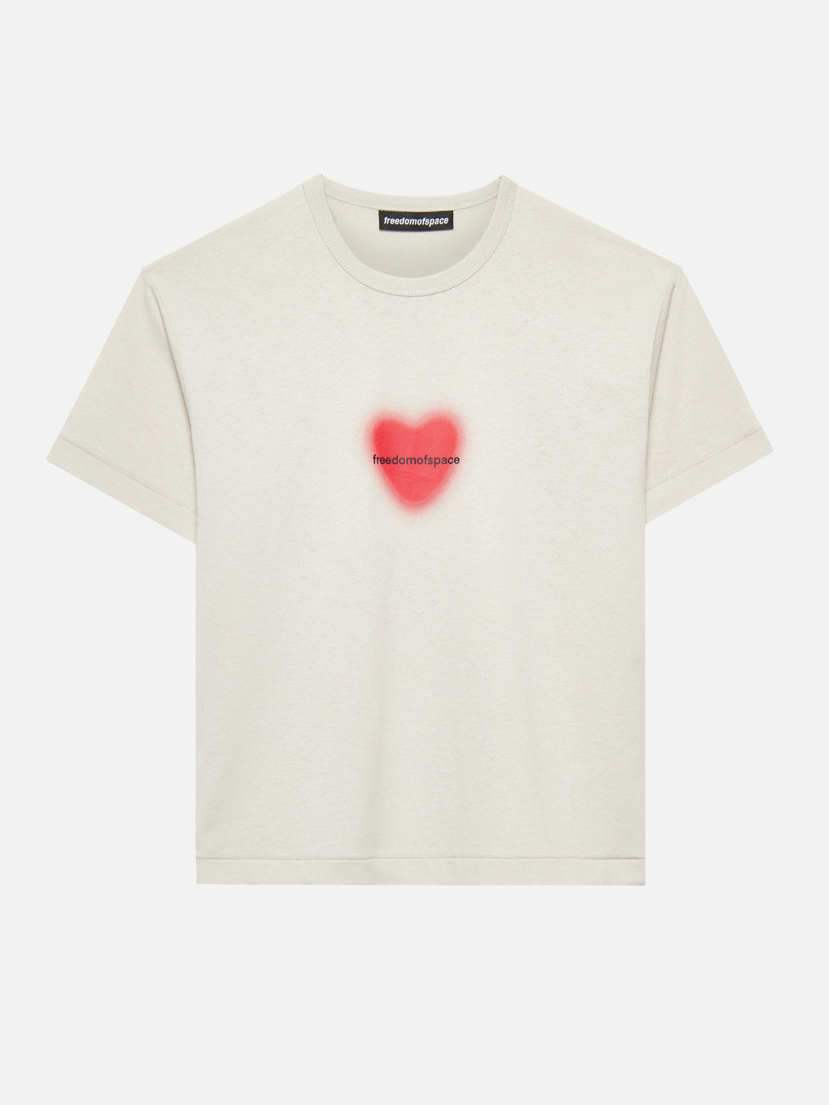 HEART T-SHIRT OFF WHITE – FREEDOM OF SPACE